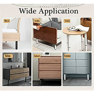 Metal Adjustable Height Furniture Legs 4.7-8 inch, Heavy Duty Support Legs for Furniture Set of 4,Sofa Cabinet Legs,Adjustable Height Replacement Support Leg for Furniture/Bed/Cabinet/TV Stand(white)