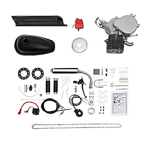 LOYALHEARTDY 100CC Bicycle Engine Kit Bike Bicycle Motorized 2 Stroke Petrol Gas Motor Engine Kit for most 26"/28" Bike (36 Sprocket)