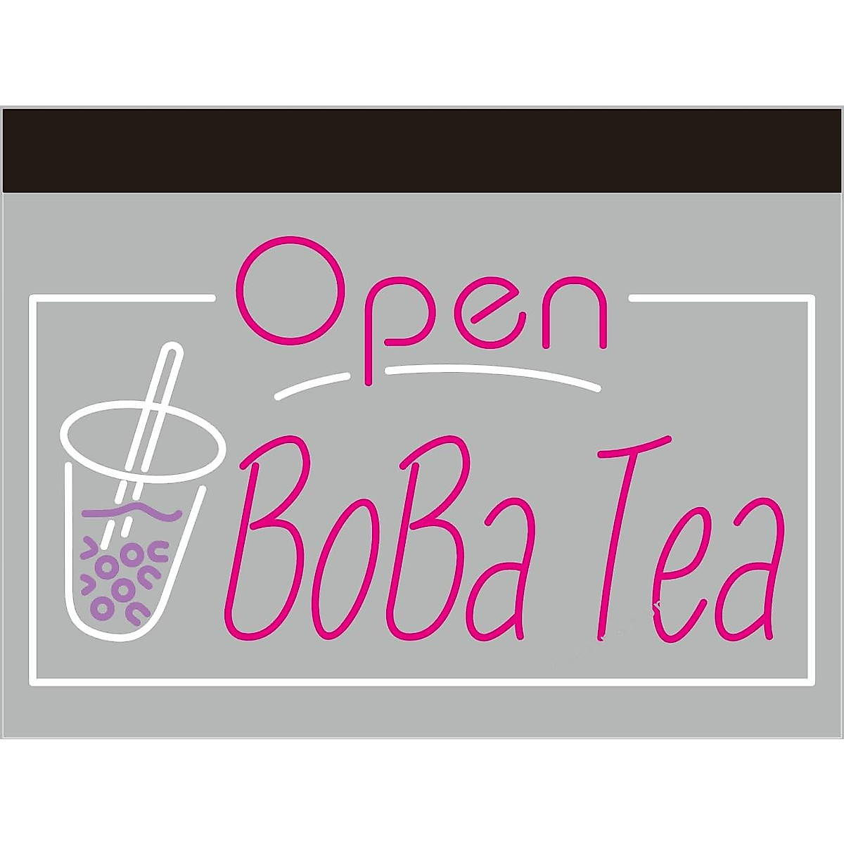 Bar Neon Light Sign Boba Tea. Open. Bubble Milk Tea St6-i4031 Lamp Neon Like Led Signs For Wall Decor