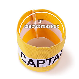 Crown Sporting Goods Captain Armband | Adult Team Sports Athletic Accessory | One-Size Elastic Player Band for College, Intramural, Recreational, Indoor & Outdoor, Soccer & Basketball (Black)