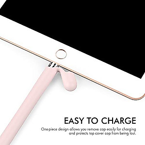 AhaStyle Anti-Slip Case Sleeve Silicone Protective Skin [ Added Cable Adapter Tether Kit] Compatible with Apple Pencil 1st Generation
