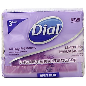 Dial Antibacterial Deodorant Soap Lavender & Twilight Jasmine - 3 CT