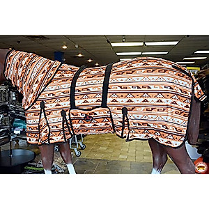 HILASON 78 Inches Horse Fly Sheet Ultra Violet Rays Protect Mesh Bug Mosquito Summer Spring Detachable Neck | Fly Sheet | Horse Turnout Sheet | Fly Sheet for Horses | Bug and Mosquito Protection | Fly