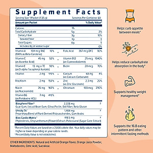 UNICITY BALANCE ORANGE - Stay Full Longer by Slowing Carbohydrate Absorption (60 Packets). Helps Support a Healthy Digestive System and Keeps Your Body Well Maintained (30-Day Supply)