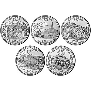 2006 P, D BU Statehood Quarters - 10 coin Set Uncirculated