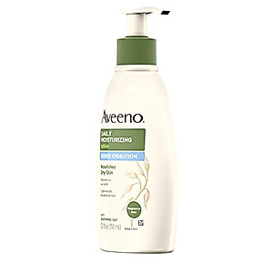 Aveeno Sheer Hydration Daily Moisturizing Lotion For Dry Skin With Soothing Oat, Lightweight, Fast-Absorbing & Fragrance-Free Intense Body Moisturizer, 12 Fl. Oz