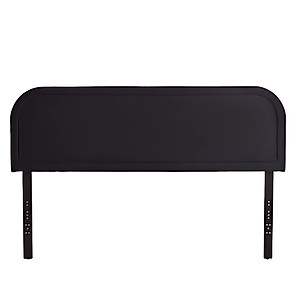 Edenbrook Miller Low Profile, Performance Velvet Headboard for Twin Size Bed-Black Upholstered Twin Headboard