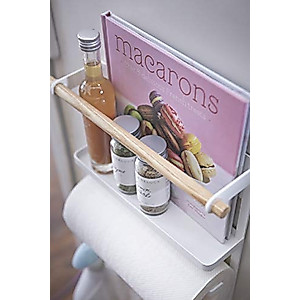 Yamazaki Home Tosca Magnetic Kitchen Storage Rack – Refrigerator Organizer Wall Holder
