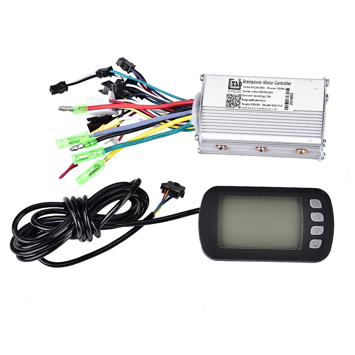 SolUptanisu Electric Bike Motor Controller,36V/48V 350W Brushless Motor Controller with LCD Panel for Electric Bike Scooter