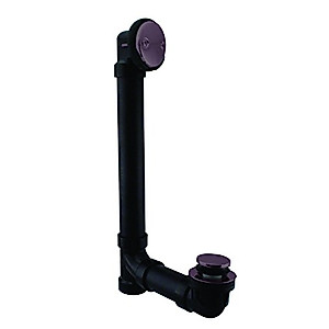 Westbrass Tip-Toe Sch. 40 ABS Bath Waste with Two-Hole Elbow, Oil Rubbed Bronze, D4931-12