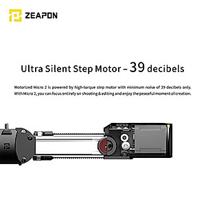 Zeapon Motorized Micro 2 Camera Slider, Travel Distance 52cm/20in, 4.5KG All-Direction Carrying Capacity, 39 Decibels Motor, 3 Adjustable Speeds, Power-Off Protection, APP Supported Android & iOS