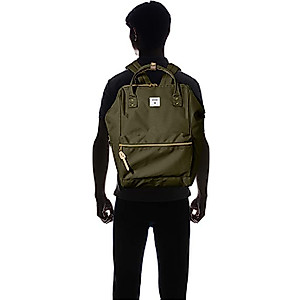 anello(アネロ) Anero ATB2521Z Backpack with Clasp, Large, A4 Base, Water Repellent, Multiple Storage, PC Storage, Olive