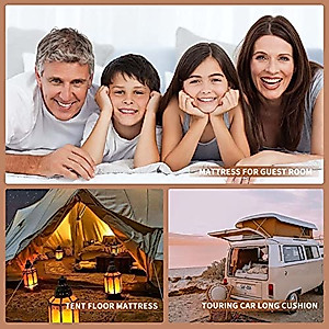 MAXYOYO Japanese Bed Futon Mattress Full Size, Floor Futon Bed Foldable Mattress for Floor Double Mattress Roll Up Guest Bed Mattress, Upgraded Ultra Soft Fluffy Full Beige Mattress