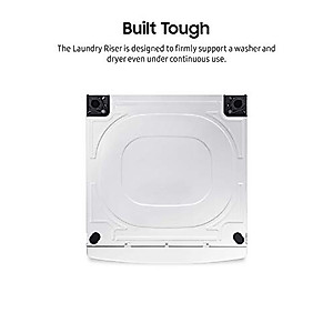 SAMSUNG 27” Wide Laundry Riser Pedestal Stand for 27” Wide Front Load Washer or Dryer, Lifts Machine 6”in Height, WE272NW/A3, White