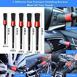 KUAILEREN 20Pcs Car Cleaning Tool Set, Car Detailing Kit, Car Interior Cleaning Kit, Car Detailing Brush Set, Car Detailing Kit with Cleaning Gel, Car Accessories for Interior,Exterior,Wheels