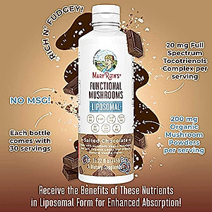 MaryRuth Organics Mushroom, Mushroom Supplement, Mushroom Liquid Vitamin, Reishi Mushroom Supplement for Immune Support, Turkey Tail Vitamin for Stress Relief, Vegan, Non-GMO, Gluten Free, 15.22 Fl Oz