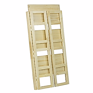 Casual Home 3-Shelf Folding Student Bookcase (20.75" Wide)-Natural
