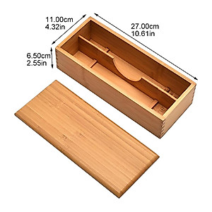 SHERCHPRY Seasoning Organizer Wooden Cutlery Box with Lid Small Drawer Organizer Kitchen Cutlery Organizer Silverware Storage Box Container for Spoon Chopsticks Forks Silverware Organizer