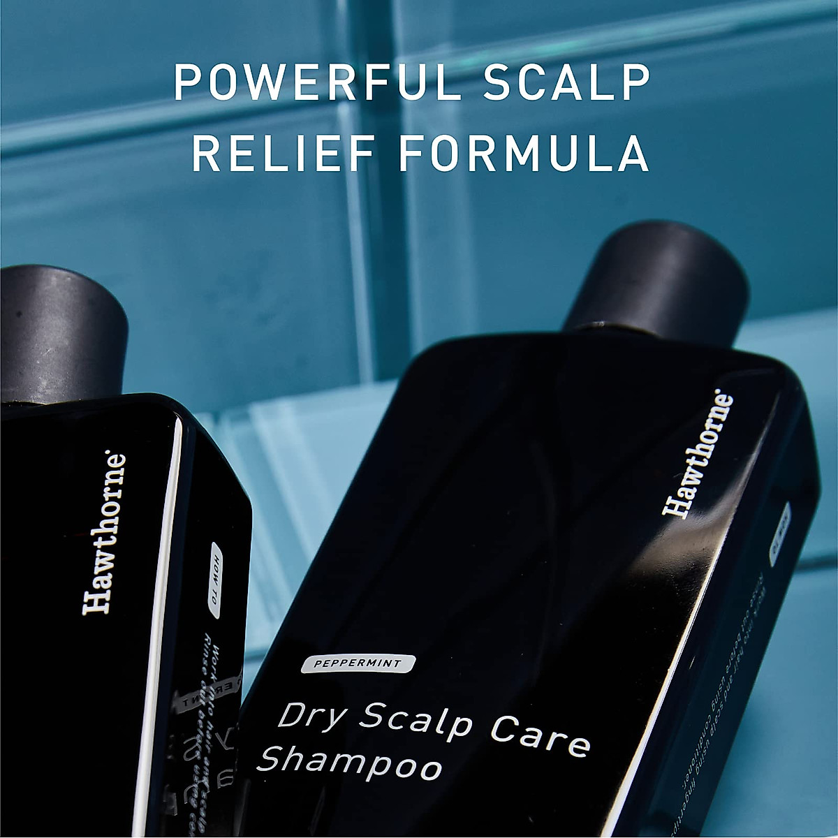 Hawthorne Mens Dry Scalp Shampoo to Relieve and Soothe Itchy, Flaky, and Dry Scalp with Pure Peppermint Oil and Aloe Vera, For Dandruff Control, Sulfate Free, Paraben Free, 8oz