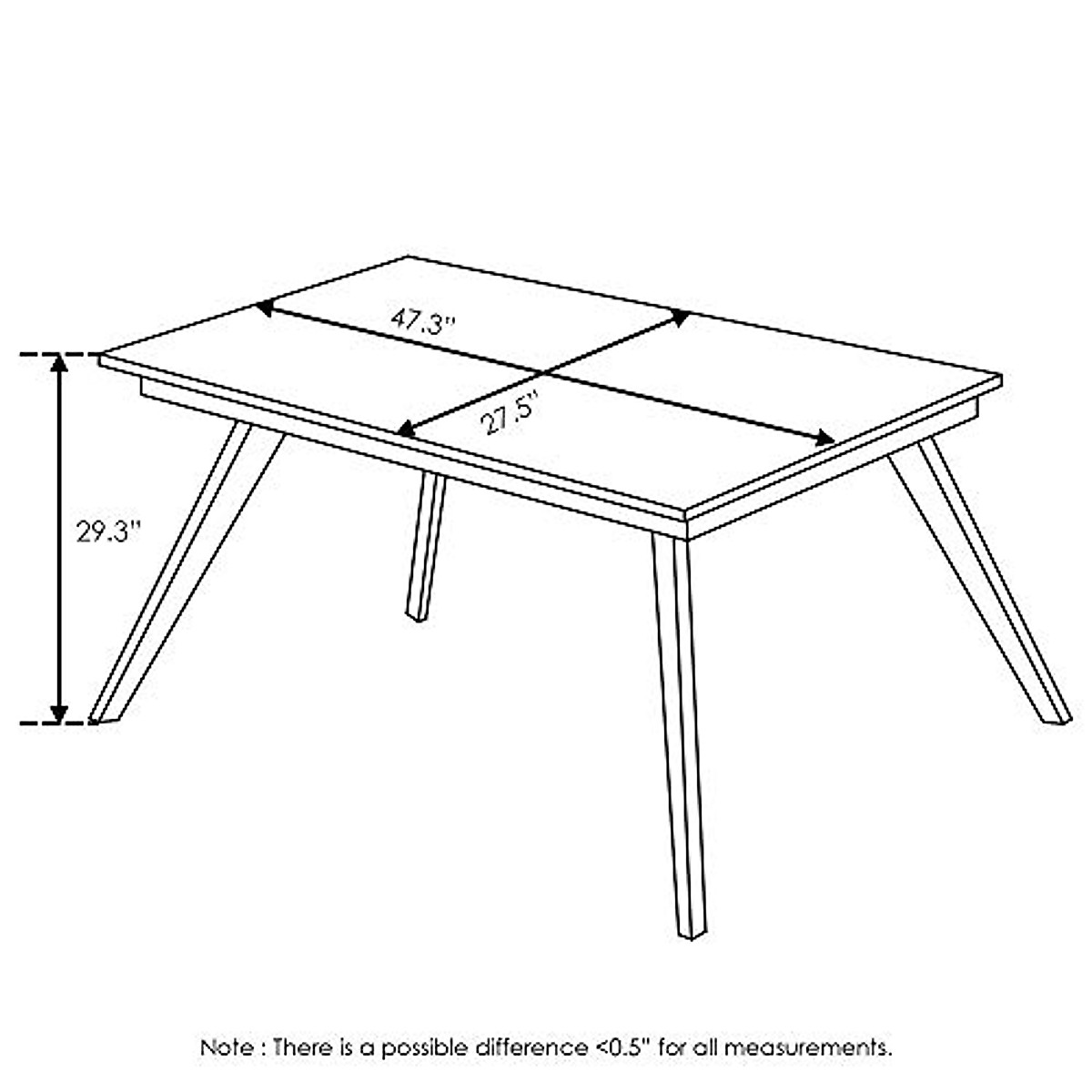 FURINNO Redang Indoor & Outdoor Smart Top, Rectangular, Paladina