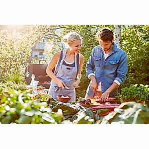 Wusthof Urban Farmer 5" Hollow Edge Santoku Knife, Brown