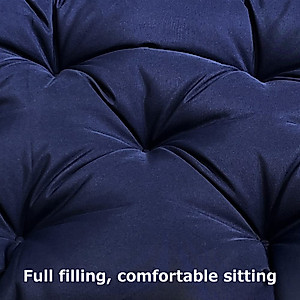Srutirbo Outdoor/Indoor Swing Replacement Cushions 3 Seater, Waterproof Bench Cushion with Backrest, 40"x40", for Garden Patio Furniture (Black)