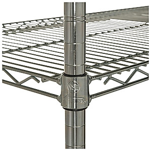 Alera SW503624SR Wire Shelving Starter Kit, 4 Shelves, 36w x 24d x 72h, Silver