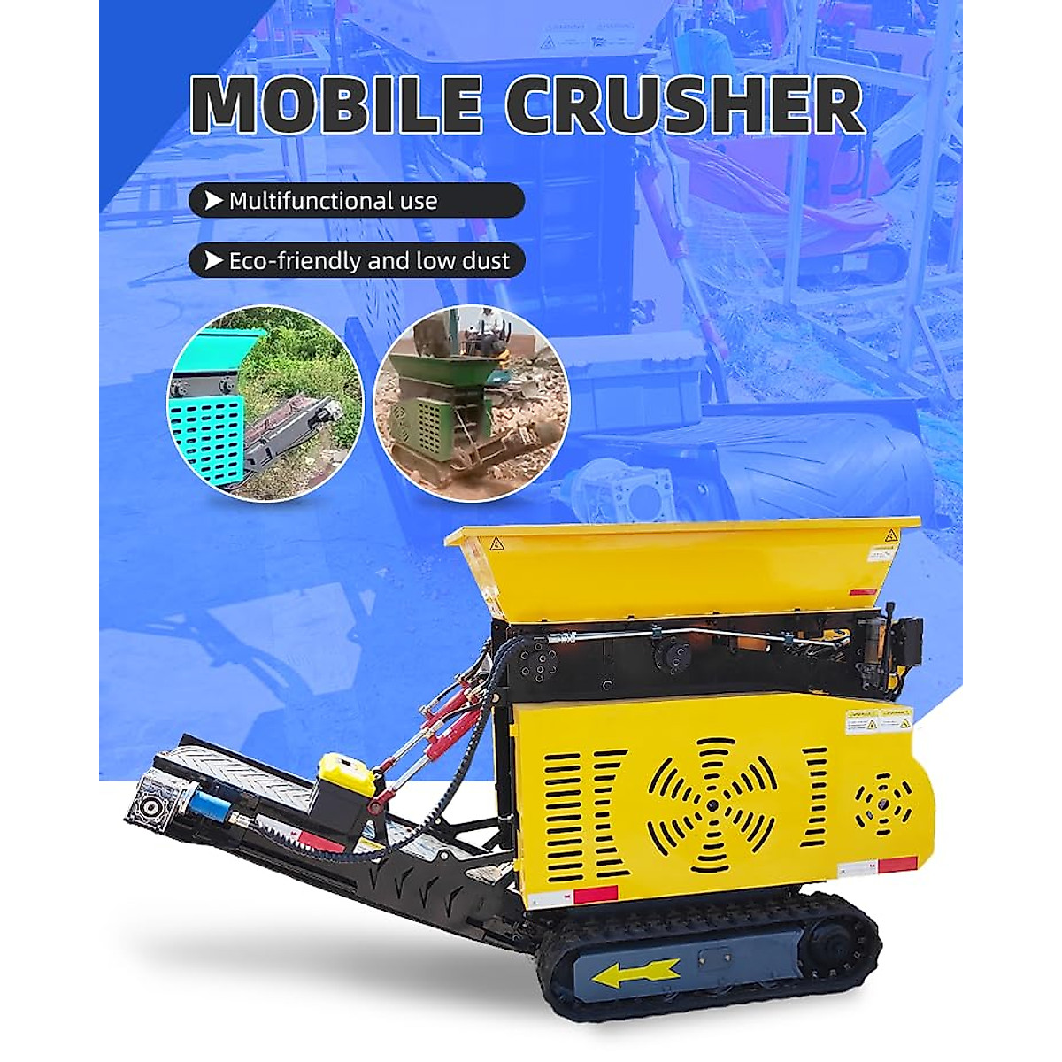 Mining Quarry Mobile Stone Crusher Mini Stone Mobile Jaw Crusher with Belt Conveyor Stone Crusher Machine