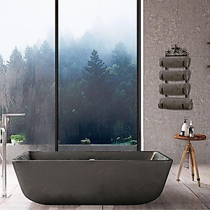 BestGiftEver Rustic Metal Star Towel Roll Wall Rack - Farmhouse Style Towel Rack for Western Bathroom Decor, Lodge and Cabin Decor, Decorative Wall Rack for Towels, Ideal for Country Home Owners