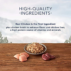 Blue Buffalo Wilderness High Protein Grain Free, Natural Wild Cuts Adult Wet Cat Food Pouch, Chicken 3-oz pouches (Pack of 24)