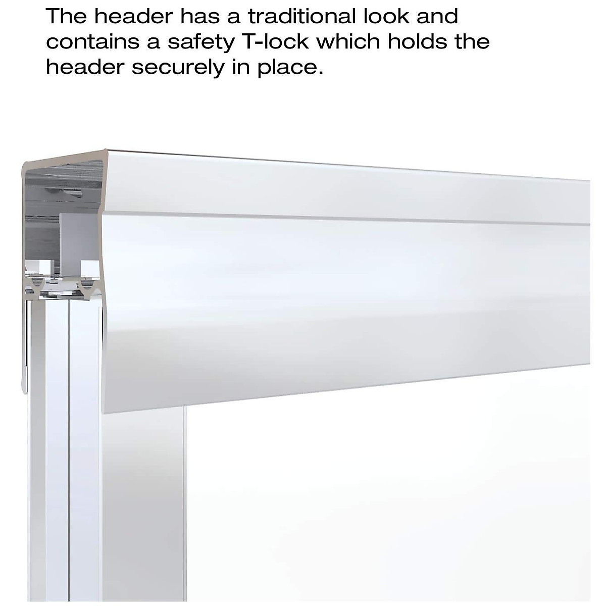 Basco CLCH05A6070CLSV Classic Sliding Shower Door, 56-60 in. W x 70 in. H, Silver Clear Glass