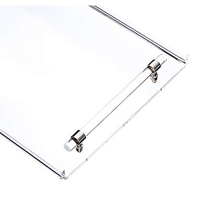 Artmaze Acrylic Tray, Breakfast Tray Serving Tray,with Acrylic Handles，Tray-Decorative,for Coffee Table Kitchen,16x12x2 inch…