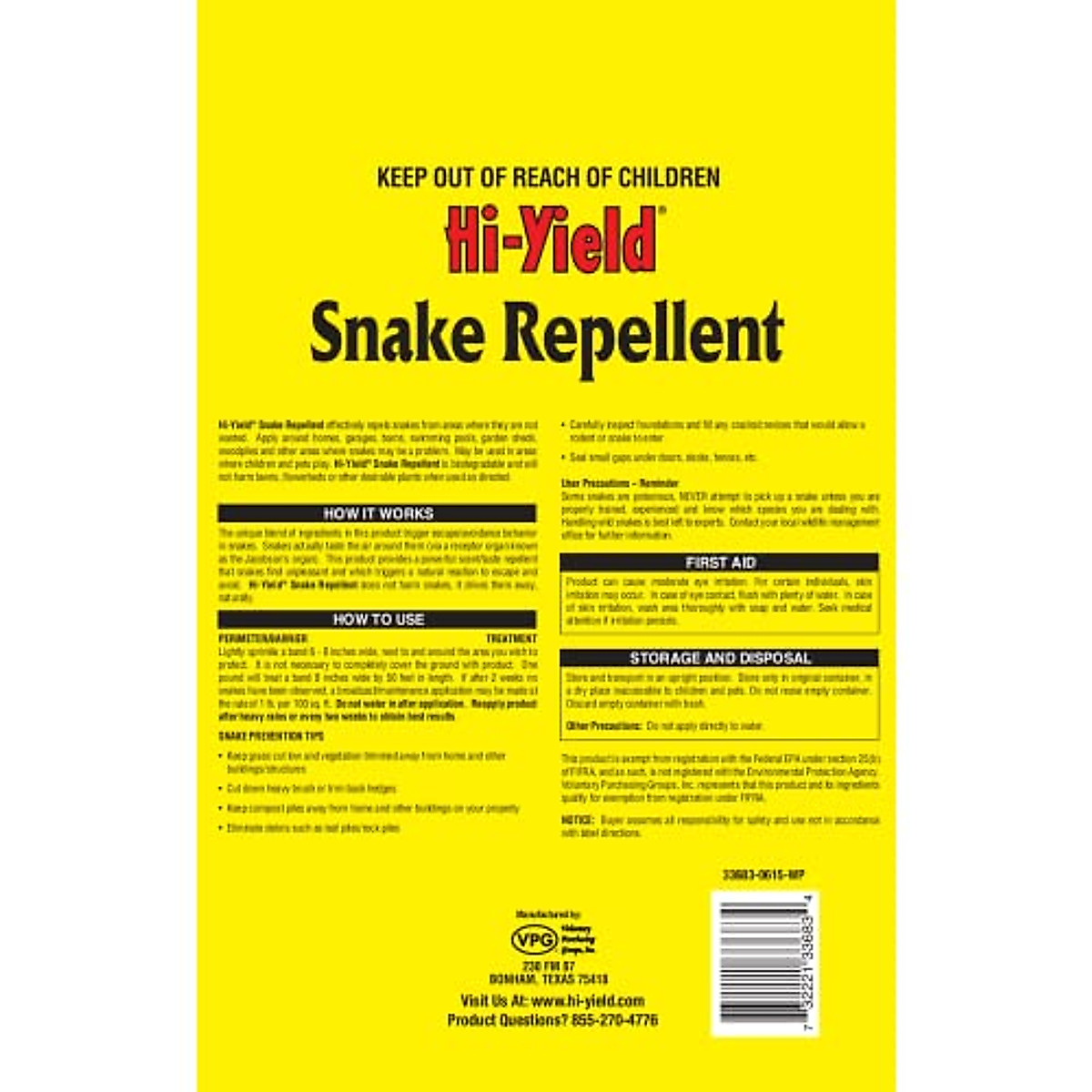Hi-Yield (33683 Snake Repellent (4 lbs.)