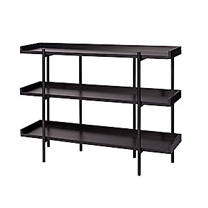 OneSpace Modern Wood and Steel 3 Display Shelf, Black