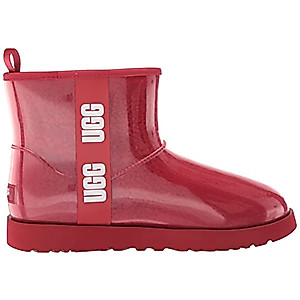 UGG Women's Classic Clear Mini Fashion Boot, Samba Red, 7