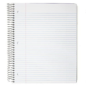 Top Flight Wired Chub Wirebound Notebook, 180 Sheets, College Rule, 5.5 x 4 Inches, 1 Notebook, Cover May Vary (43001)