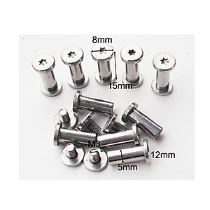 NC HAISDA Folding Knife Corby Bolts Pocket Knives Pivot Pins EDC Knifemakers Screw Fasteners Rivets DIY Knife Handle Studs Pack of 10 12mm