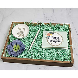 Crinkle Cut Paper Shred Filler (2 LB) for Gift Wrapping & Basket Filling - Mint | MagicWater Supply