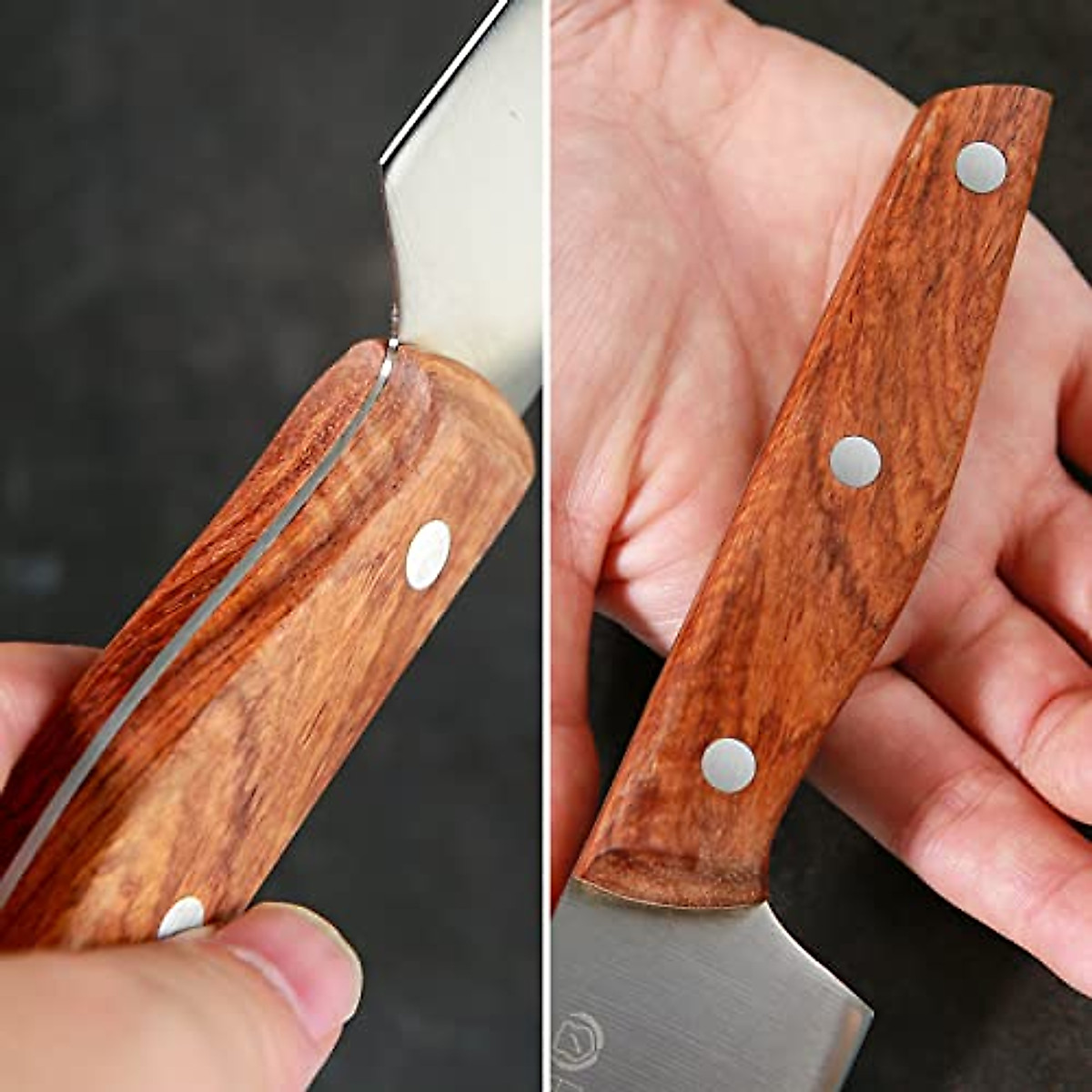 YUSOTAN Santoku Knife-Chef Knife,Multi-Designed Handles In Various Materials (Rosewood Chef Knife-7 inch)