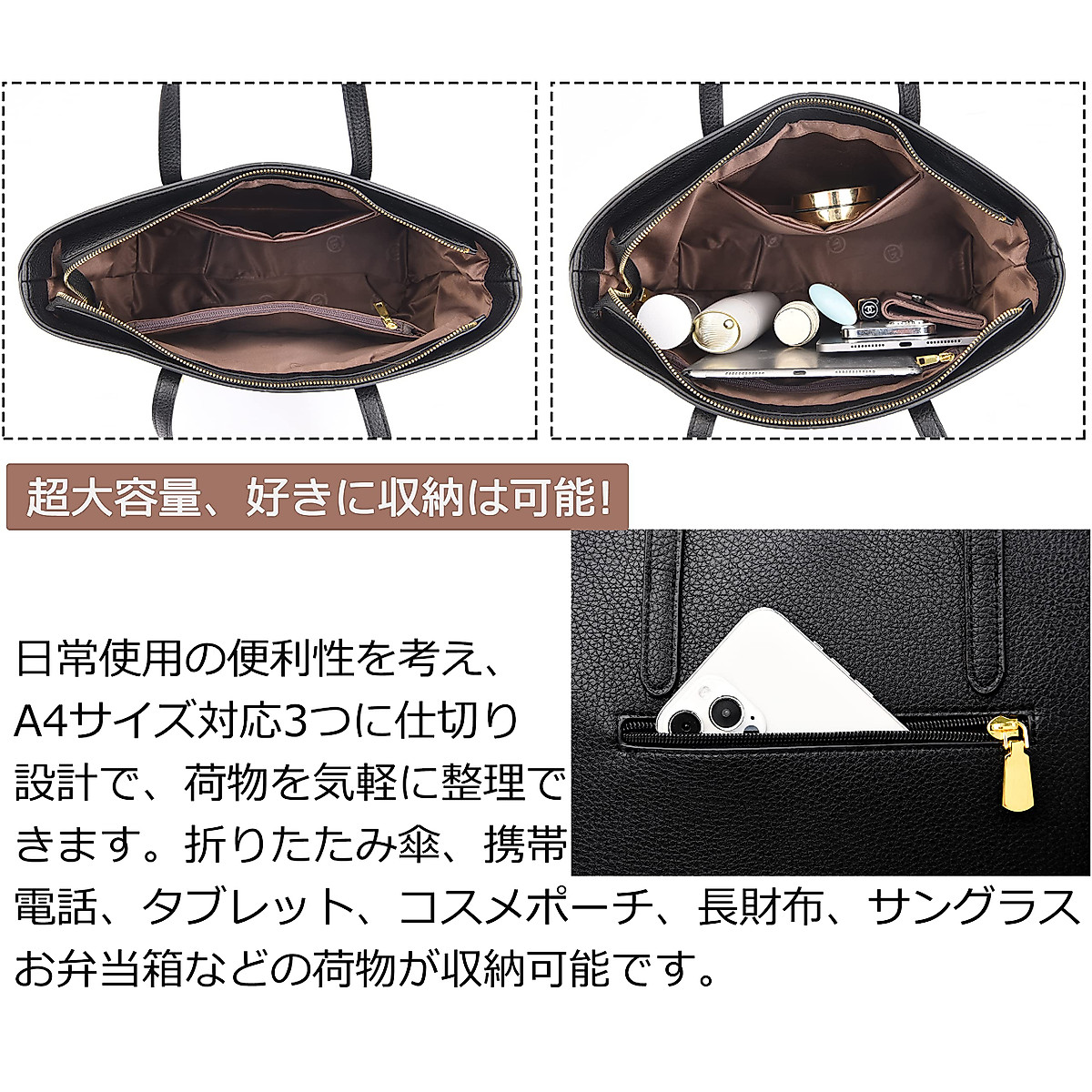 FSD. WG Leather Purses and Handbags for Women Tote Shoulder Bag Satchel Handbag with Top Handles