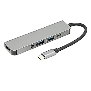 Usb C Dock, 5Gbps Aluminum Alloy PD Fast Charging USB C Hub USB3.0 Spee for Office for Keyboard for U Disk