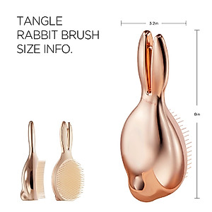 Mellotory, Tangle Rabbit Brush (Pink-Soft Bristles), Gentle Touch Detangler Hair Brush for Men Women & Kids. Soft Bristles for Sensitive Scalp. Wet & Dry Hair. Scalp Massager Brush, Detangling Brush for Adult and Kids Hair