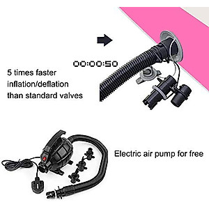 FunWater 10ft/13ft/16ft Inflatable Gymnastics Air Tumble Track Tumbling Mat 4in Thick Air Floor Tumble Track with Electric Air Pump for Cheer Leading/Gymnastics/Beach/Gym/Home