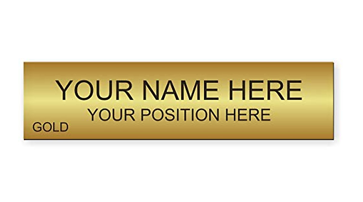 Custom Laser Engraved 2x8 Name Plates - Choose Color