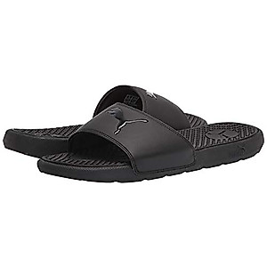 PUMA womens Cool Cat Sport Slide Sandal, Black, 8 US