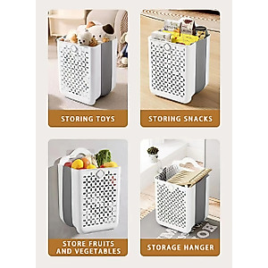 Collapsible Laundry Hamper 3 Packs Laundry Basket Portable Dirty Clothes Basket Space Saving Foldable Storage Multi-function Container