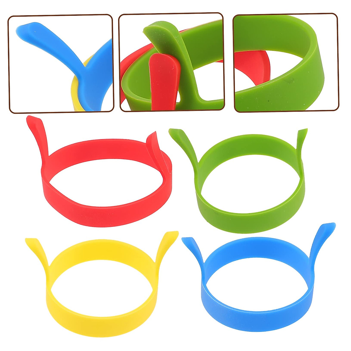 8pcs Convenient Omelette Rings Kitchen Gadgets Kitchen Egg Molds Frying Egg Rings Breakfast Egg Molds Silicone Egg Rings Round Omelette Rings Household Egg Rings Round Egg Rings