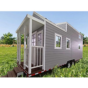 Aluminum Tiny Movable Prefabricated Insulated House with 1 Bathroom, 1-3 bedrooms & 1 Kitchen- Tiny loft House, Mini Caravan,Travel Camper Trailer for Family (Modern, 3, Bedroom)