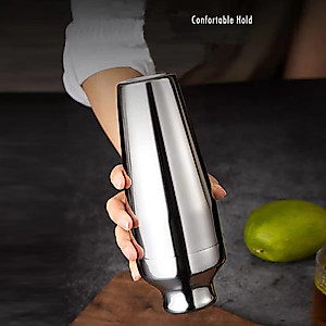 FRONTIER Cocktail Wine Shaker Stainless Steel Martini Shaker with Cap and Strainer Drink Mini Shaker 10OZ