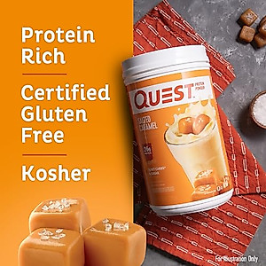 Quest Nutrition Salted Caramel Protein Powder, 26g Protein, 1g Sugar, Low Carb, Gluten Free, 1.6 Pounds, 24 Servings